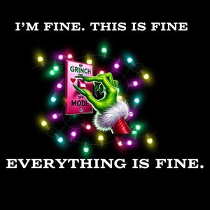 Cheerful Grinch Illustration - Festive Holiday Digital Art for Crafts ...