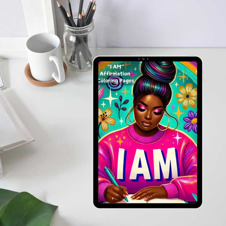 Black Girl Affirmation Coloring Pages: Self-esteem & Empowerment ...