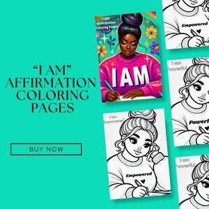 Black Girl Affirmation Coloring Pages: Self-esteem & Empowerment ...