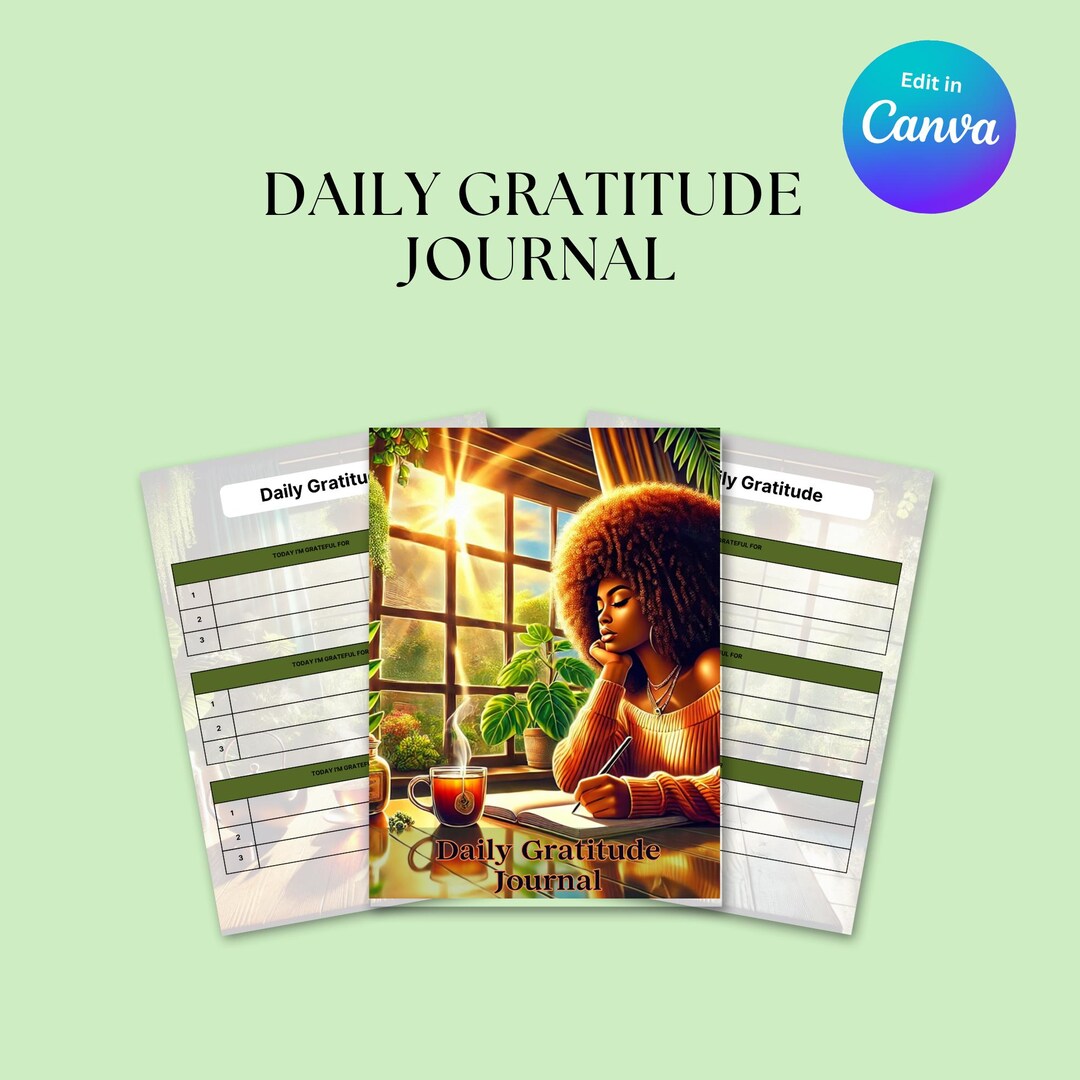 Daily Gratitude Journal: Printable PDF for Mindfulness & Self ...