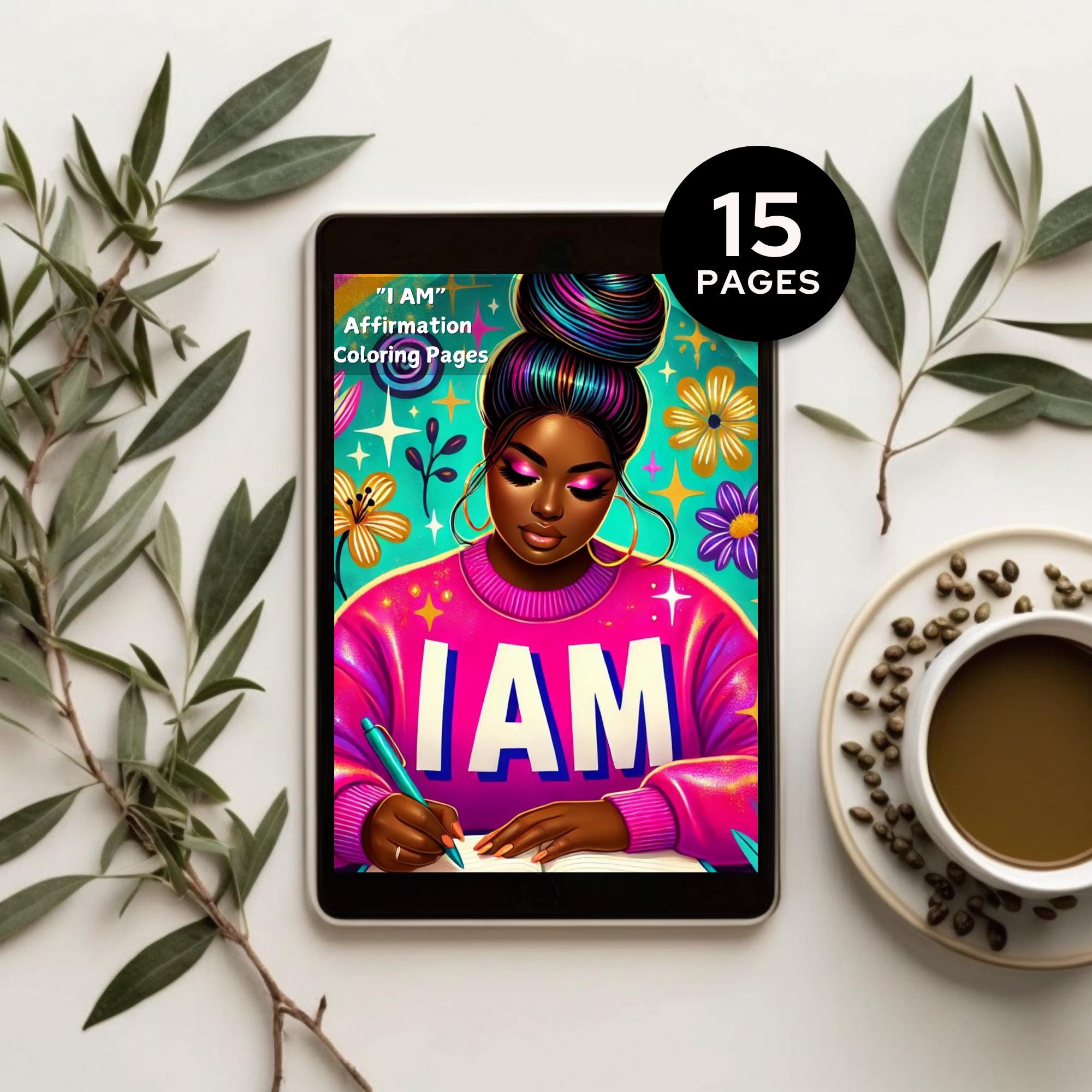 Black Girl Affirmation Coloring Pages: Self-esteem & Empowerment ...