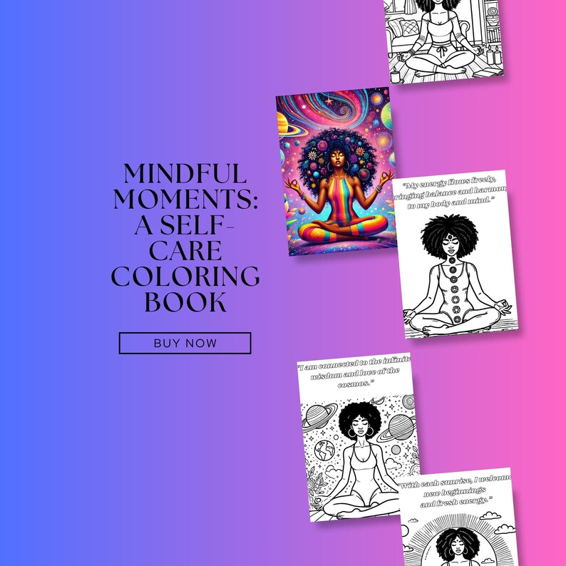 Black Girl Affirmation Coloring Pages| Mindful Moments A Self-care ...