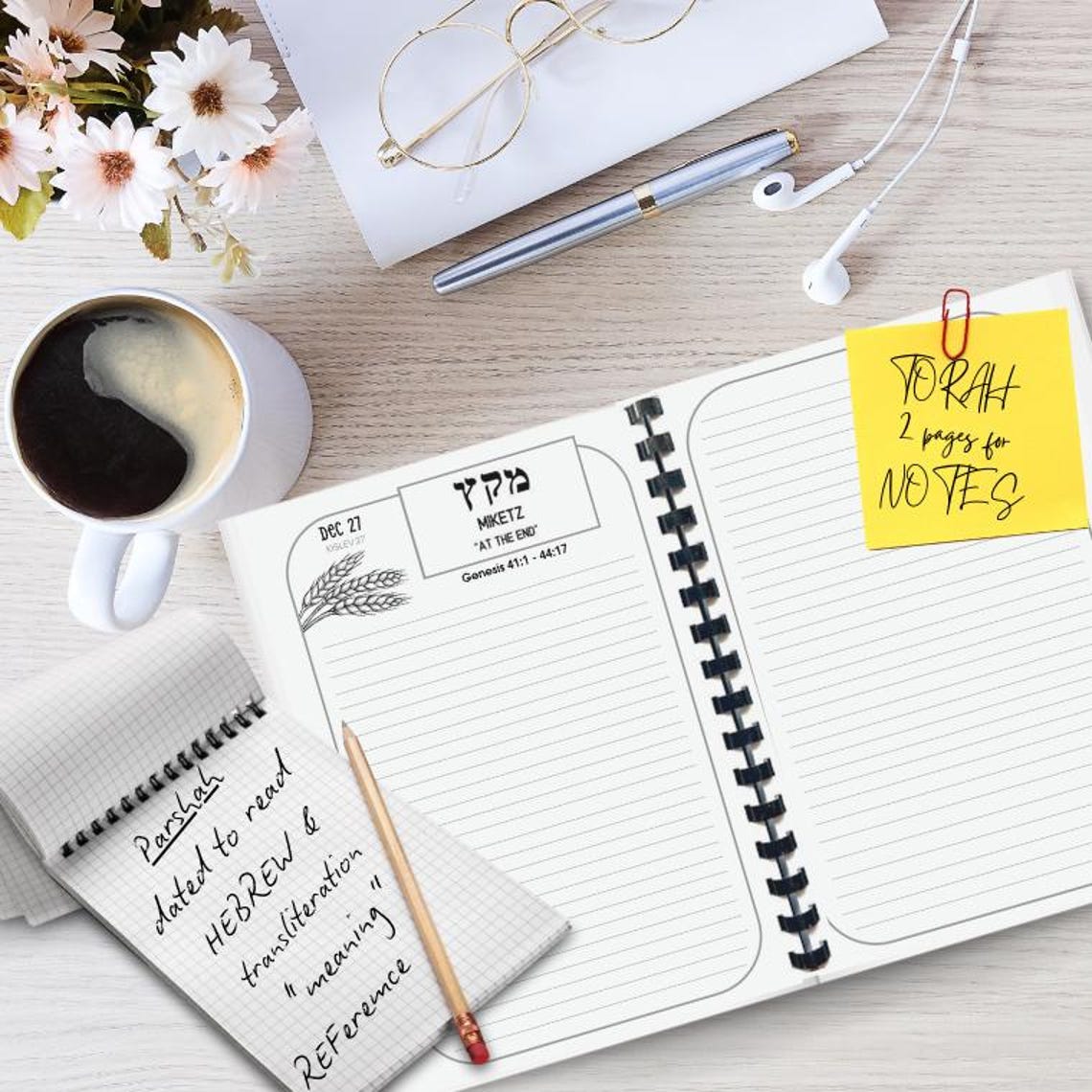 Messianic Scripture Journal: Undated Torah Cycle, Wheat Design - Etsy