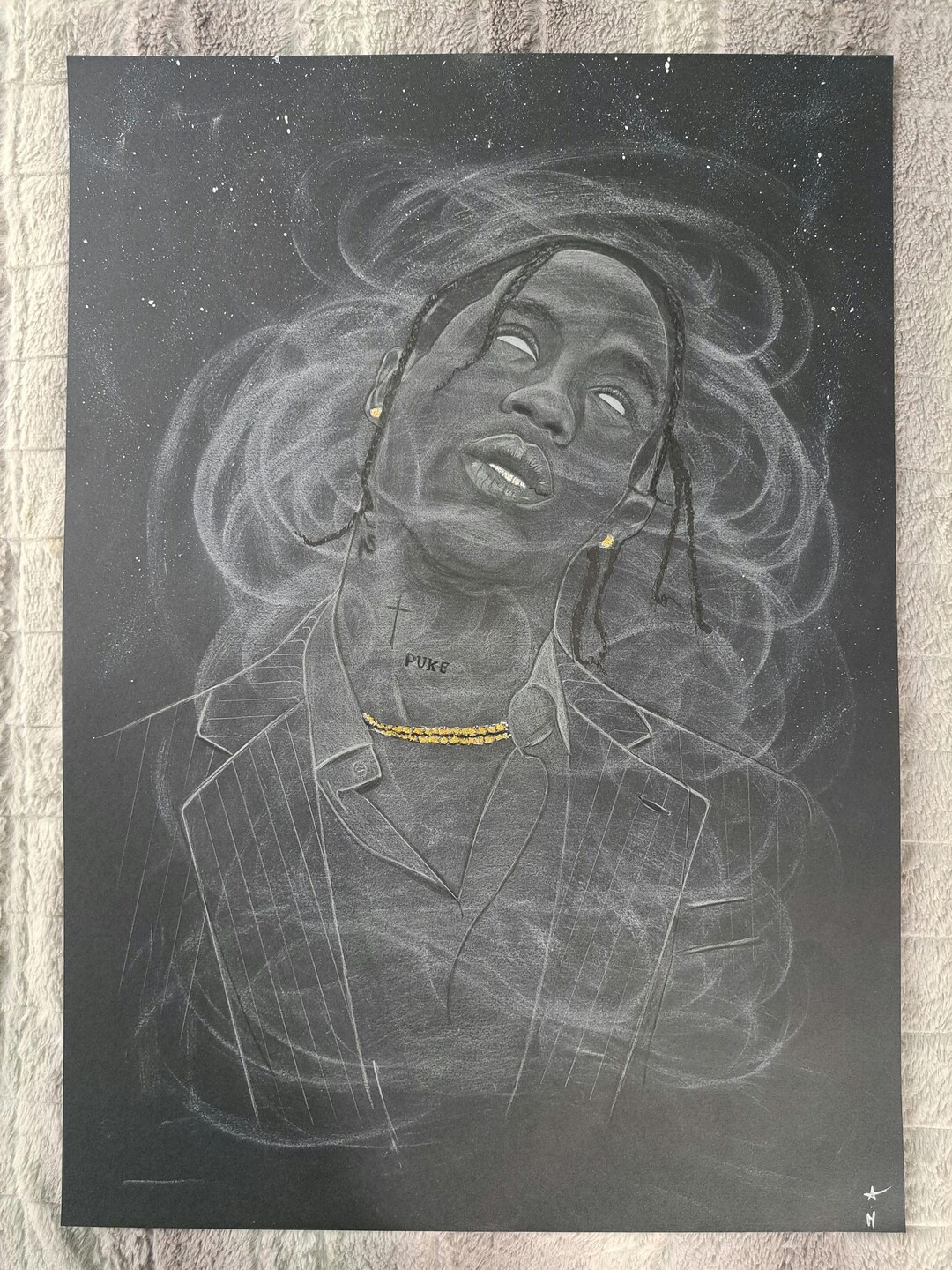 Travis Scott Portrait Handmade Drawing - Etsy UK