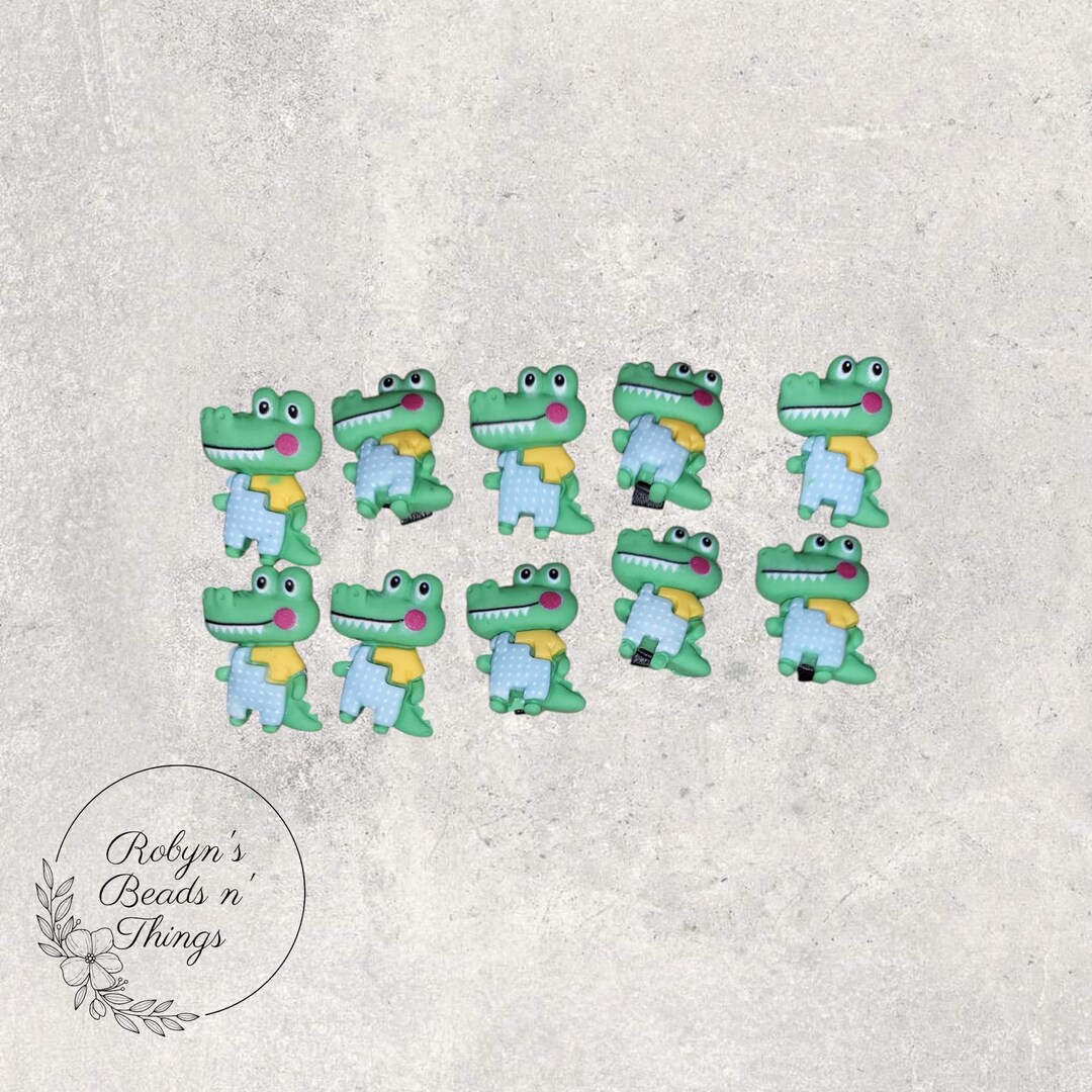 Cute Alligator Croc Charms, Resin Flatback Charms, Croc Button, Gifts ...
