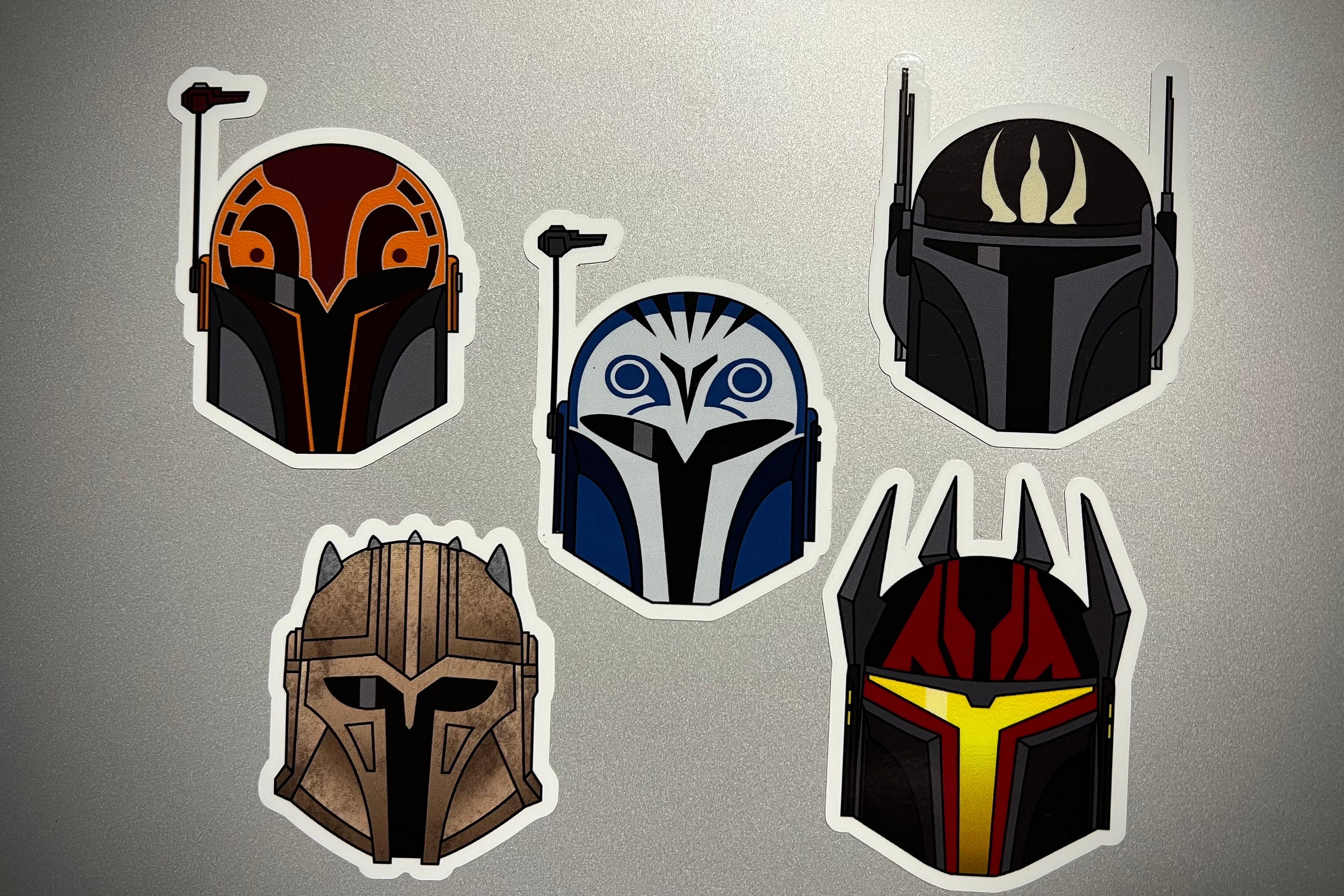 Mandalorians Sticker Set 5 Waterproof Vinyl Decals - Etsy