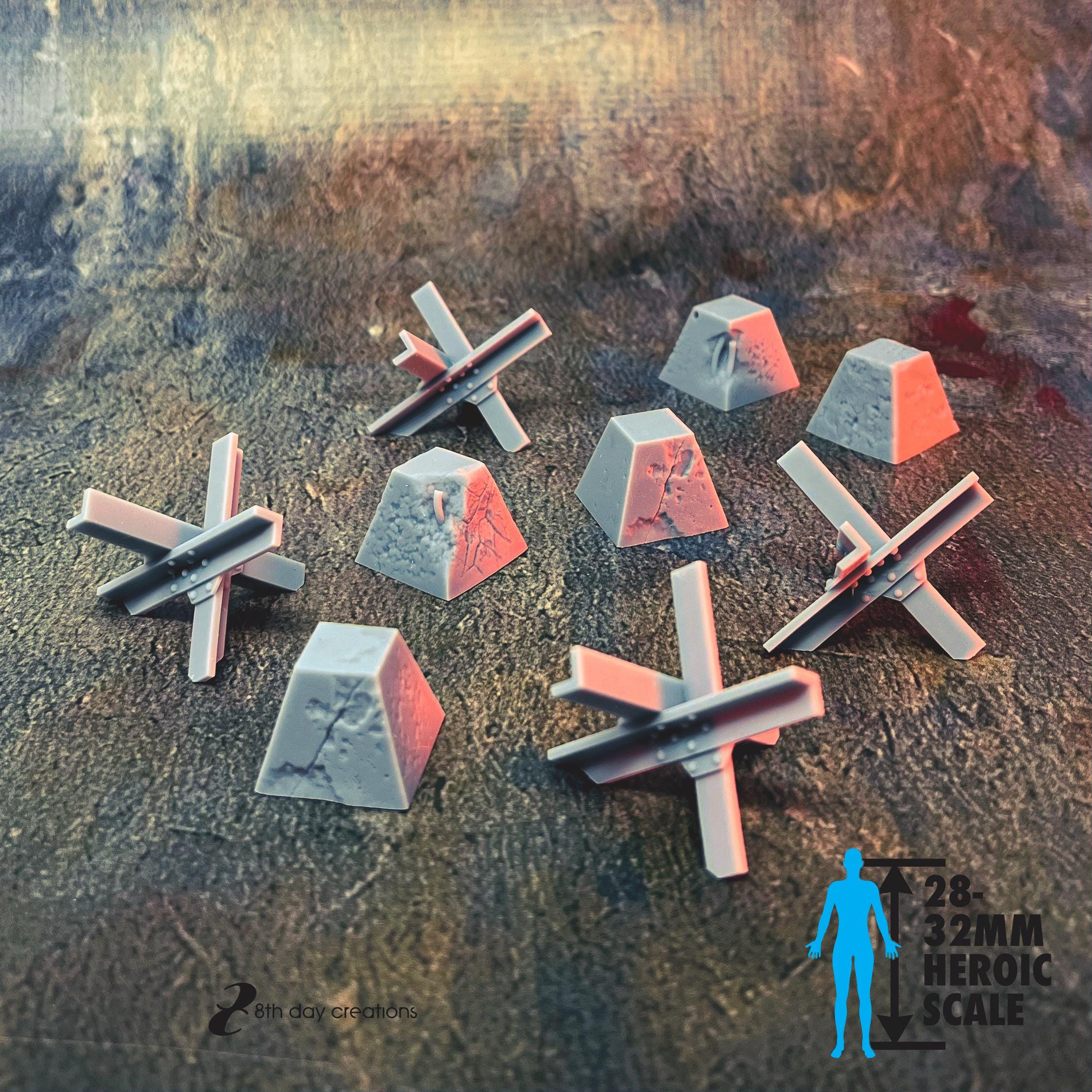 Tank Traps | Trench Warfare | Heroic Scale | Scatter Terrain - Etsy
