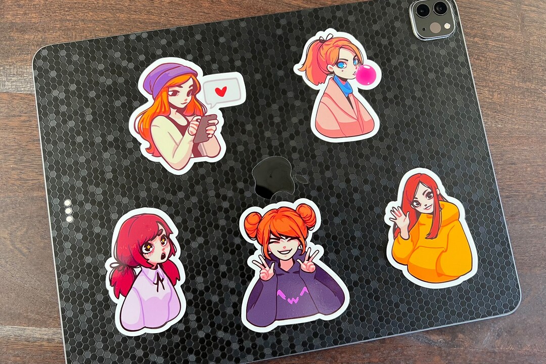 Manga Girl Sticker Set 2 | Anime Manga Style | 5 Waterproof Vinyl ...