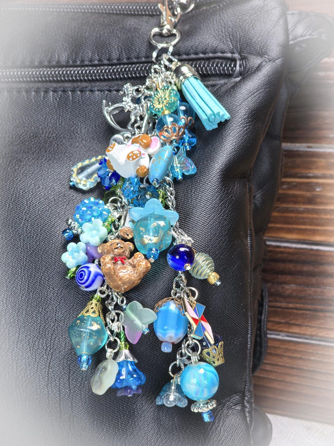 Boho Style, Baby Shower, It's a Boy!, Beaded Purse Bag Charm Clip ...