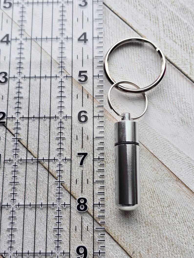 Keychain Money Cash Stash Pill Box Medicine Capsule Holder Container ...