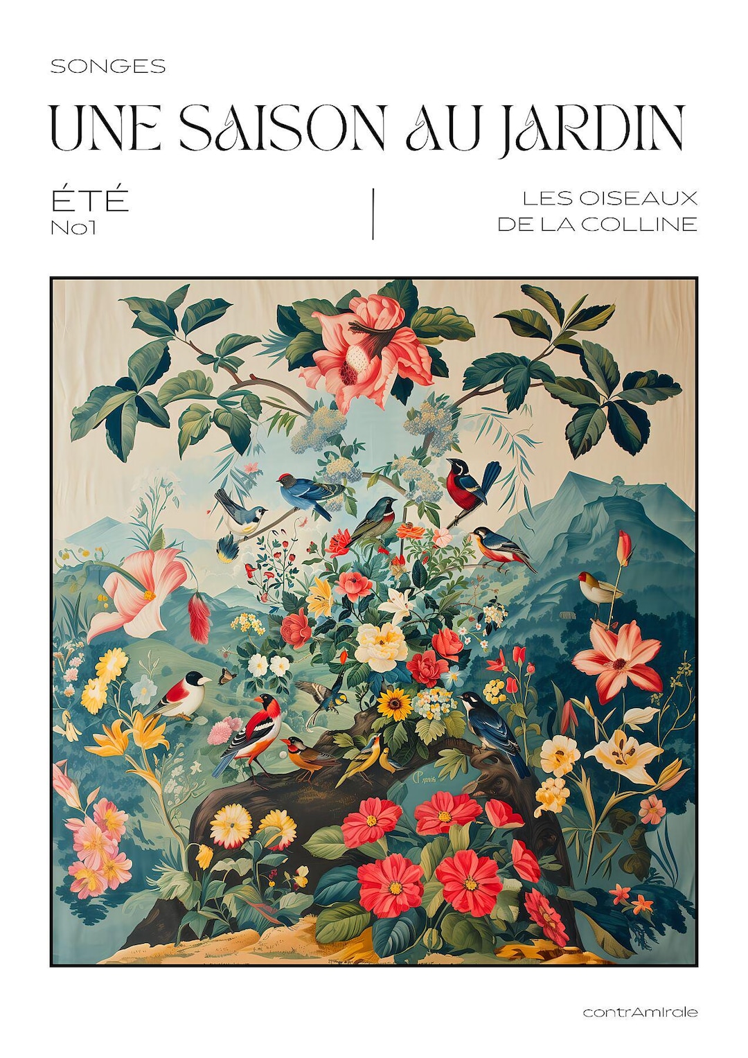 Summer No1, A Season in the Garden - Contramirale Poster - French Wall ...