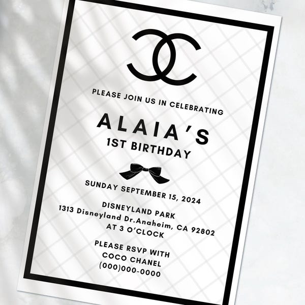 Chanel Invitations - Etsy