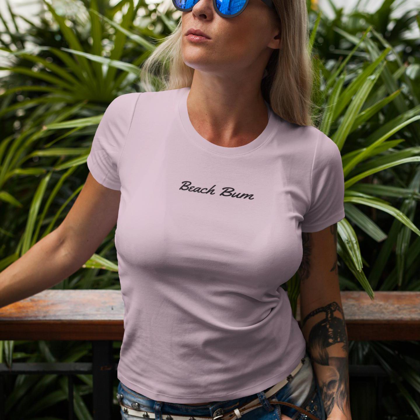 Beach Bum T-shirt for Women, Bella Canvas Beach Lovers Tee, Simple ...