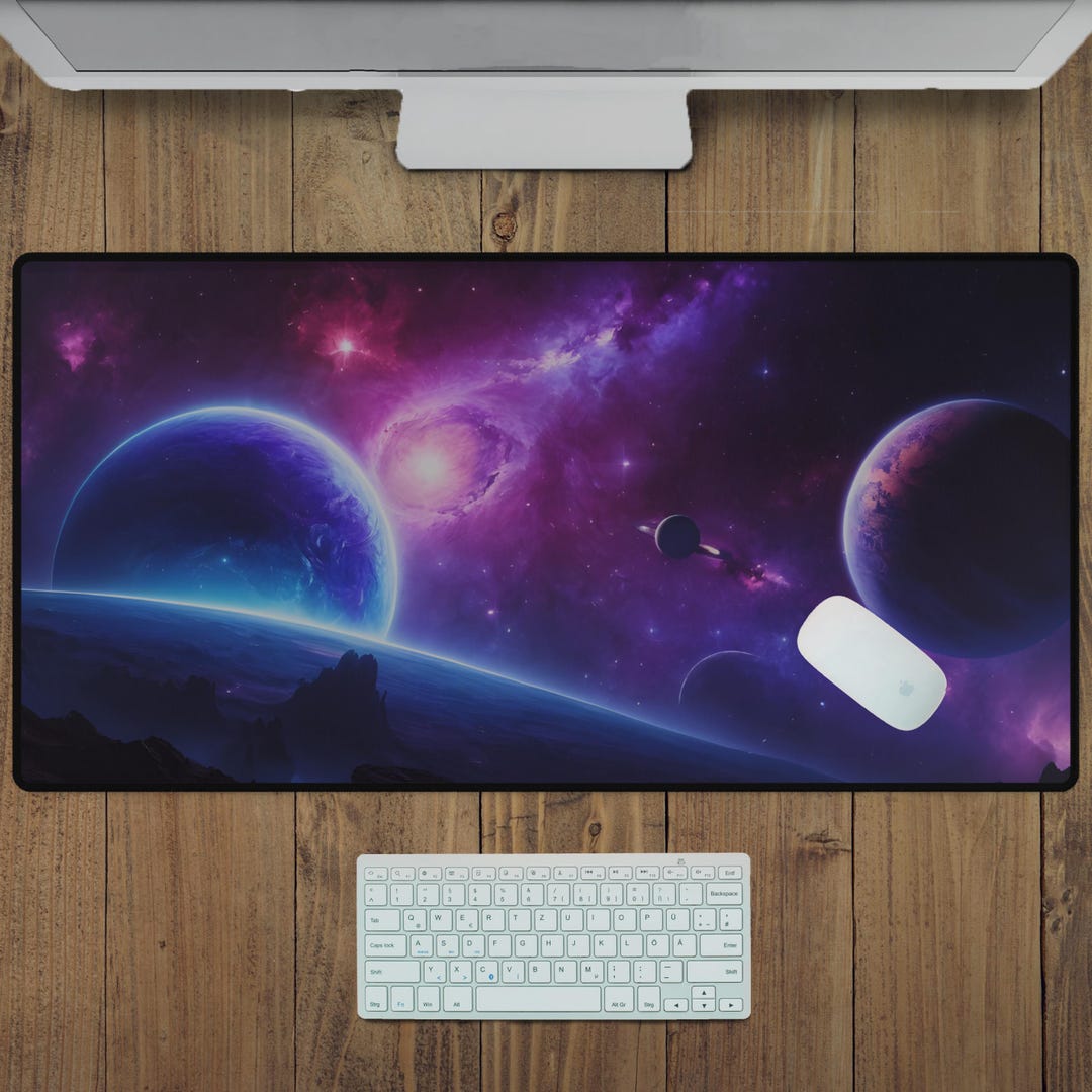 Space Themed Desk Mat, Gaming Mouse Pad, XXL Mouse Mat, Big Deskmat ...