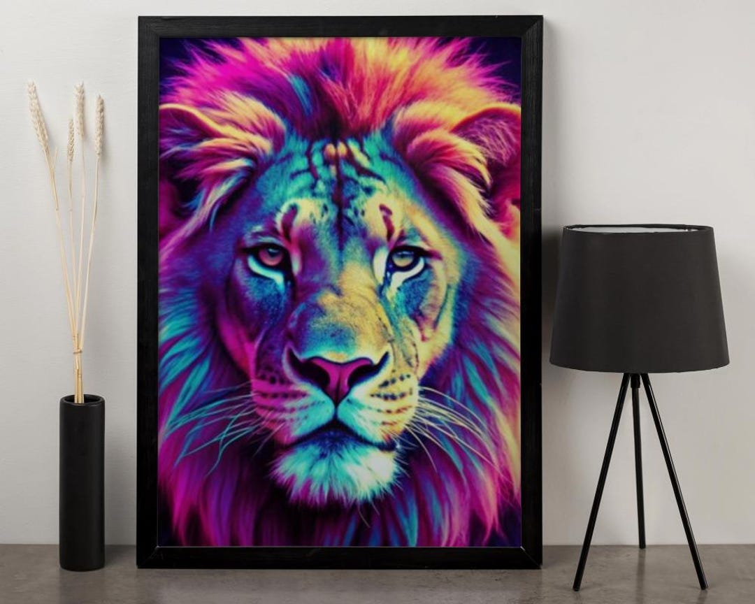 LİON KİNG Canvas,lion Canvas Table Art,lion Animal King,canvas Table ...