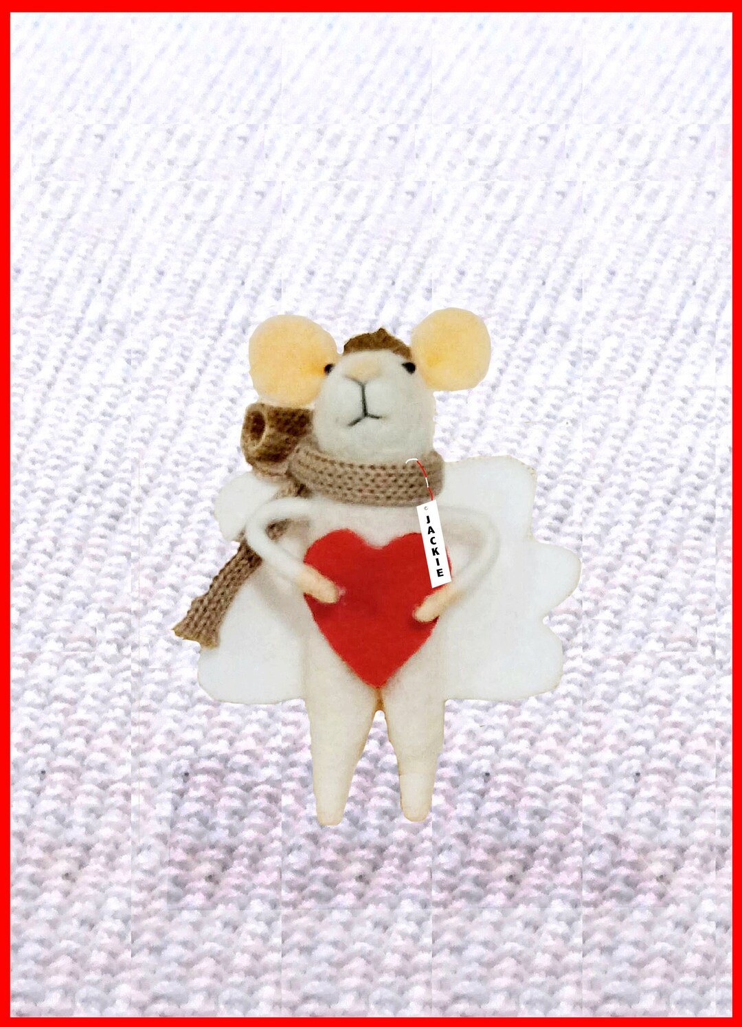 Personalized Felted Mice or Dog Ornament, Saint Patrick Mouse, Mom/baby ...