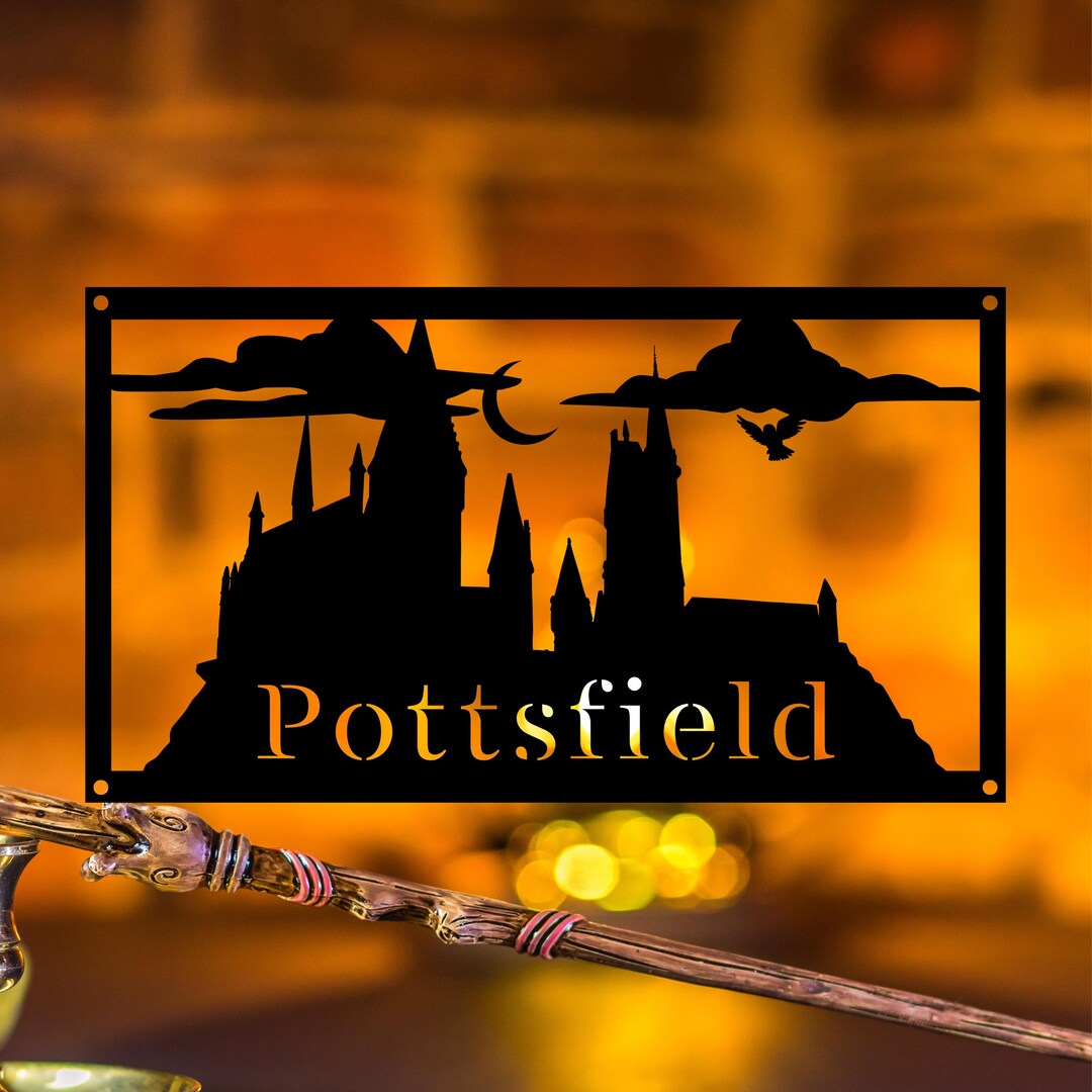 Personalized Metal Wizard Castle Sign, Personalized Wizard, Metal Sign ...