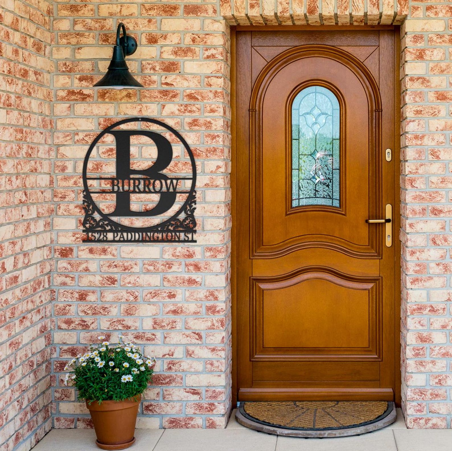 Personalized Metal Monogram Address Sign, Name Metal Sign, Metal Name ...