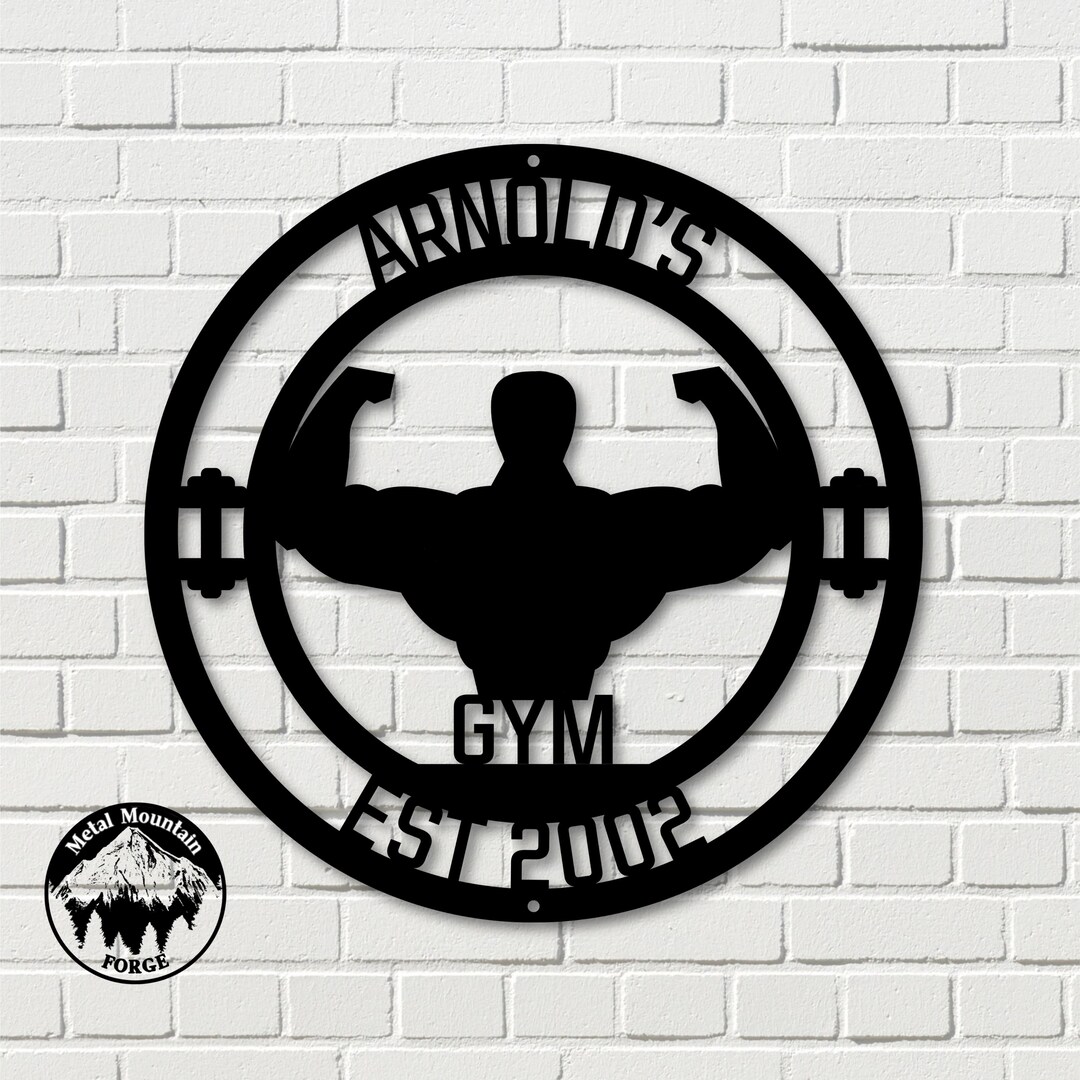 Personalized Metal Gym Sign, Gym Metal Sign, Garage Gym Sign, Metal ...