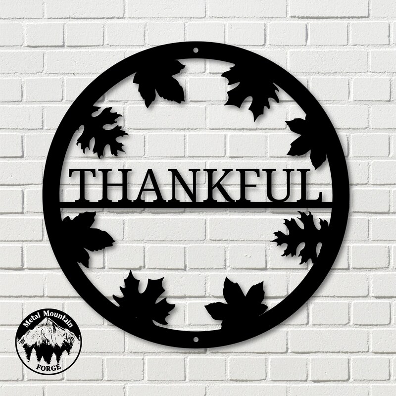 Metal Thankful Sign - Etsy