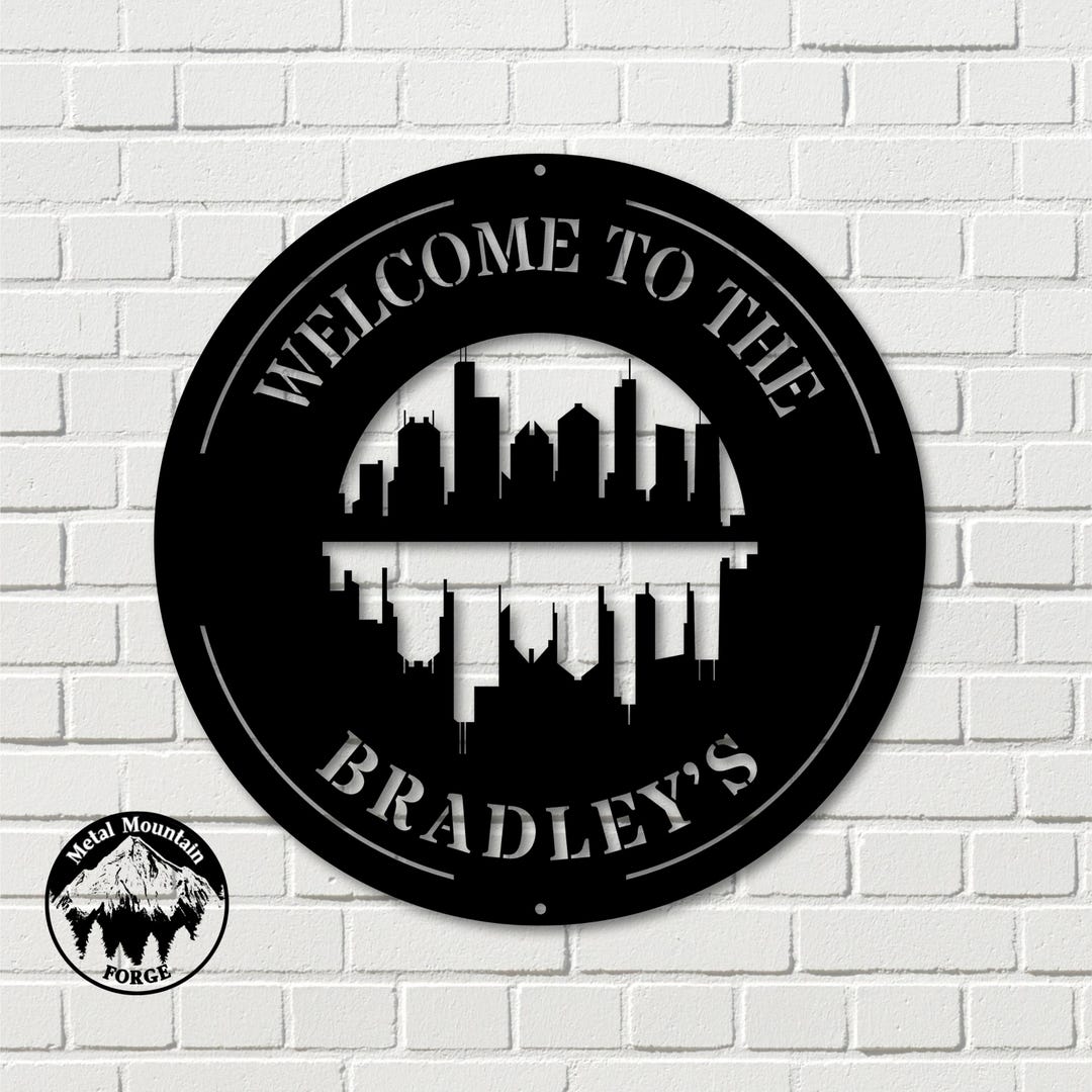 Personalized Metal Welcome Sign, Metal Personalized Sign, Welcome Sign ...