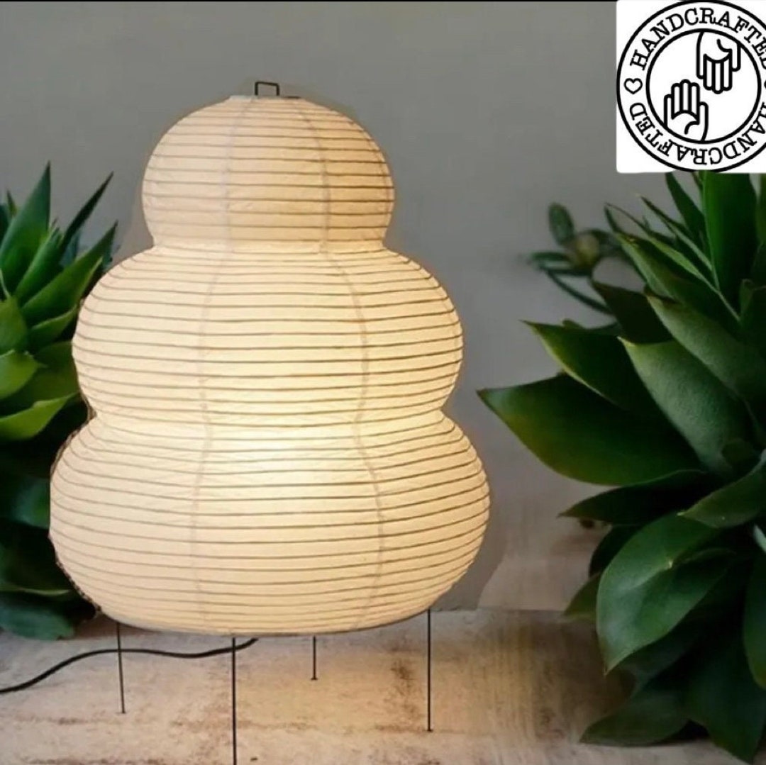 Japanese Rice Paper Lamp, Rice Paper Desk Table Lamp, Home Decor ...