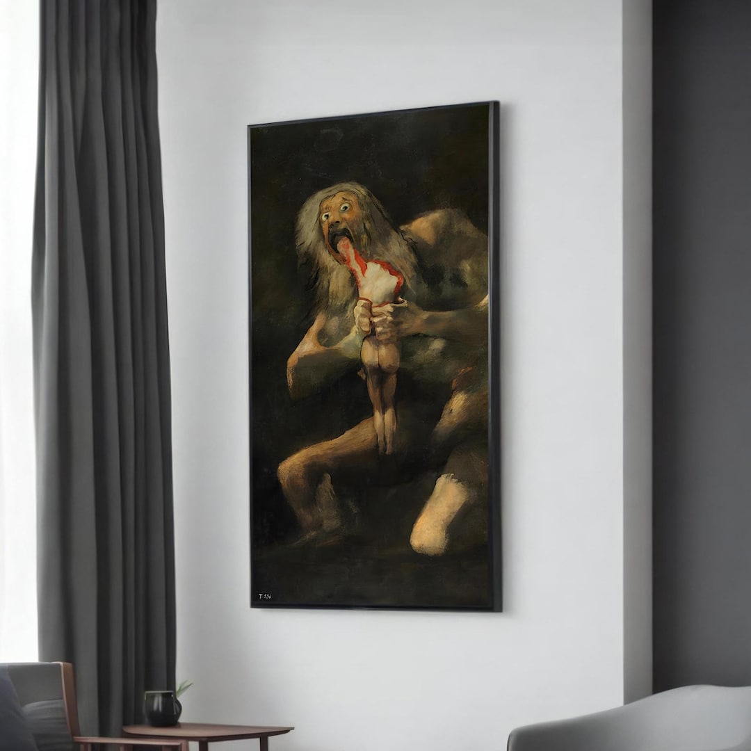 Saturn Devouring His Son By Francisco Goya Dark Mythological Art