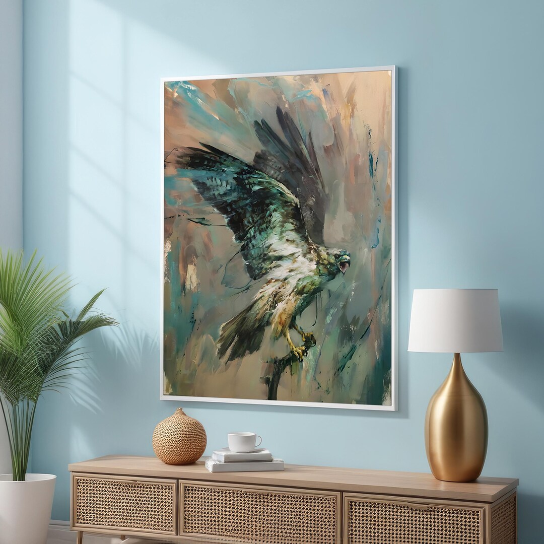 Hawk Canvas Art - Wildlife Bird of Prey Wall Decor - Freedom ...