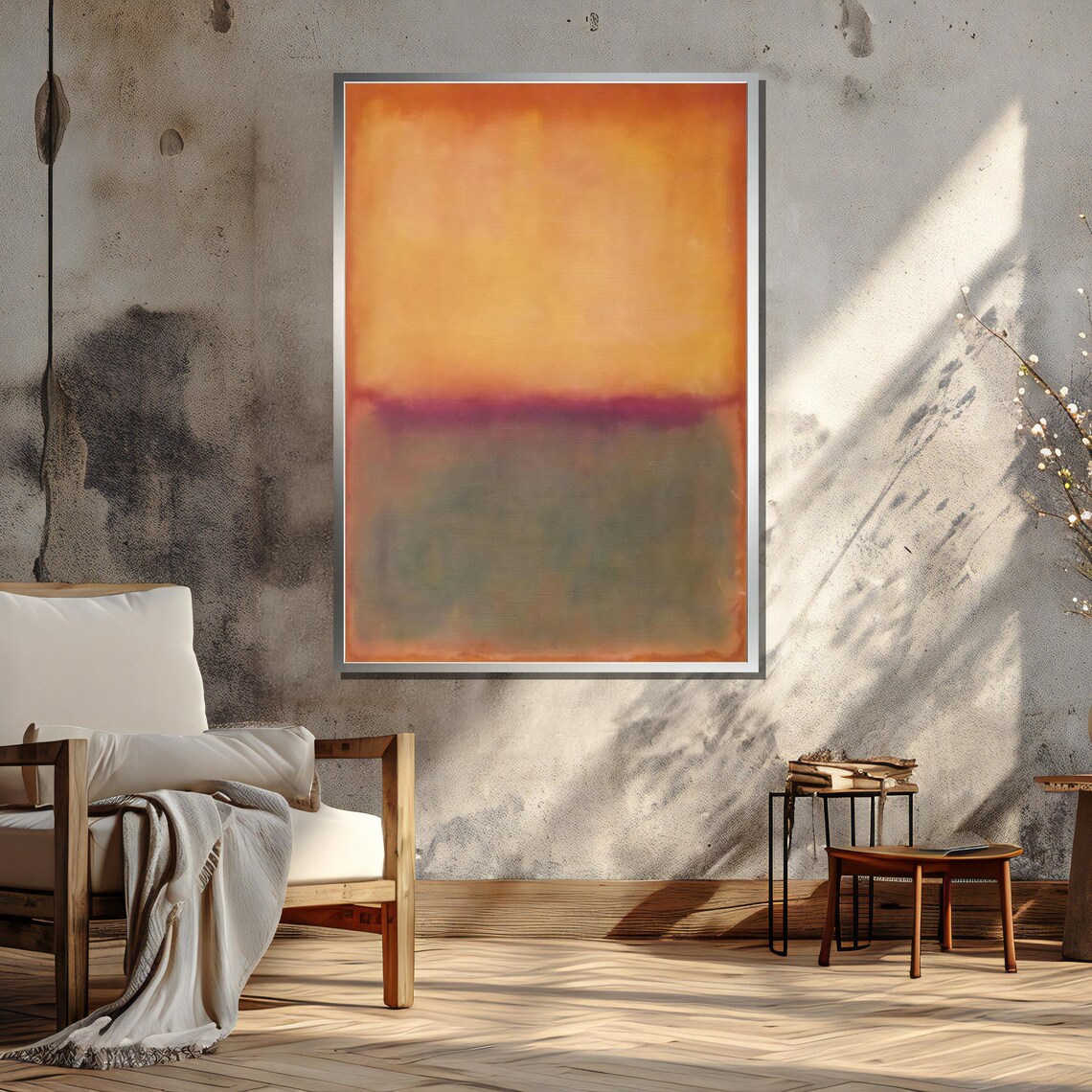 Mark Rothko Earthy Green and Warm Orange Abstract Canvas Print ...