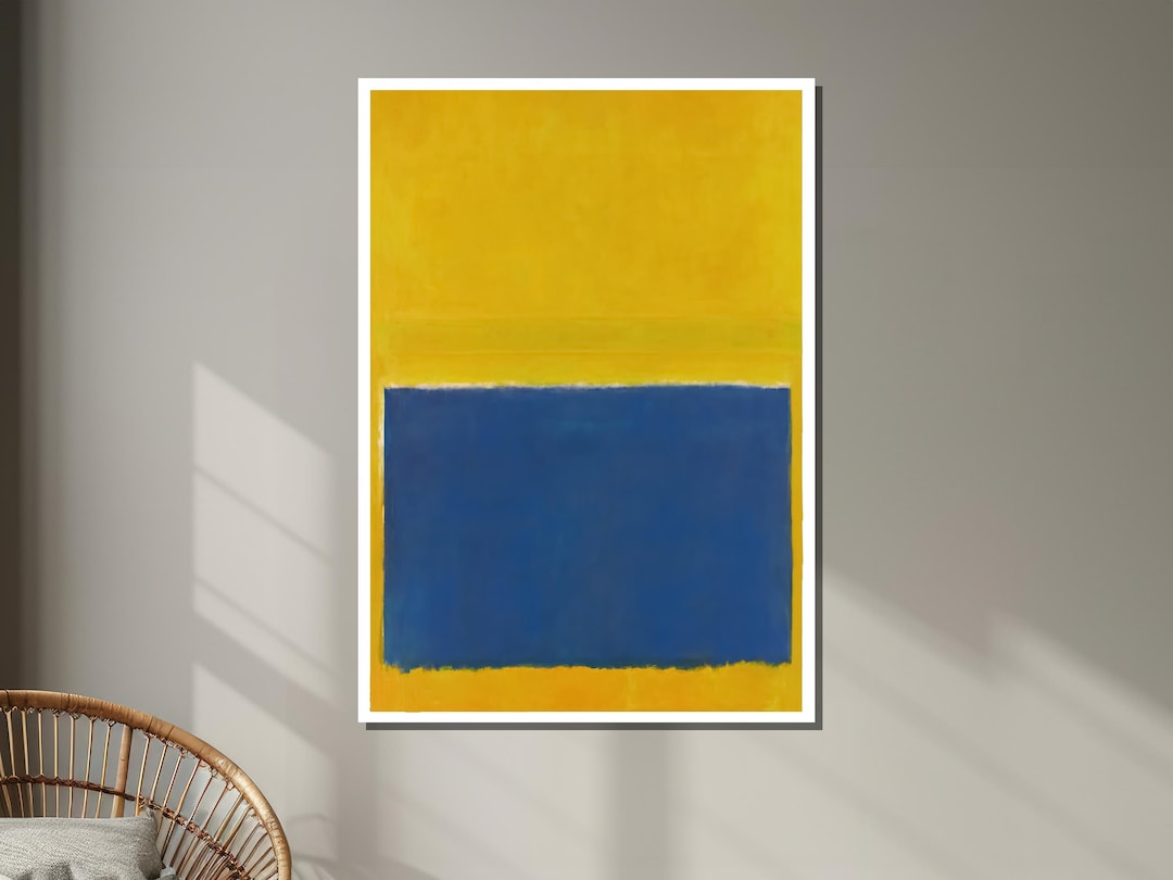 Mark Rothko Yellow and Blue Canvas Wall Art - Bold Minimalist Color ...