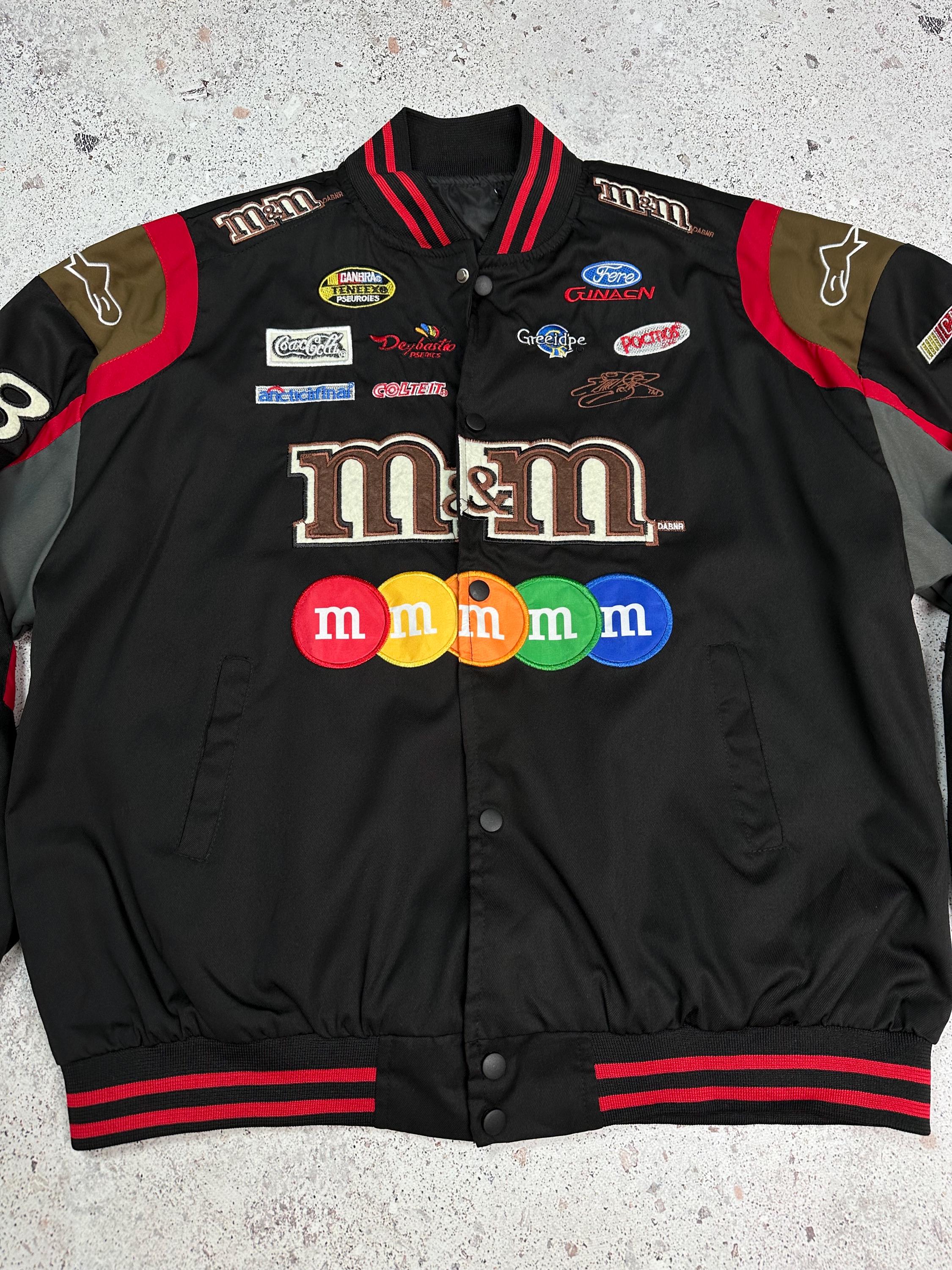 M&m's Racing Jacket Nascar Y2K F1 Moto Bomber Men Black L - Etsy