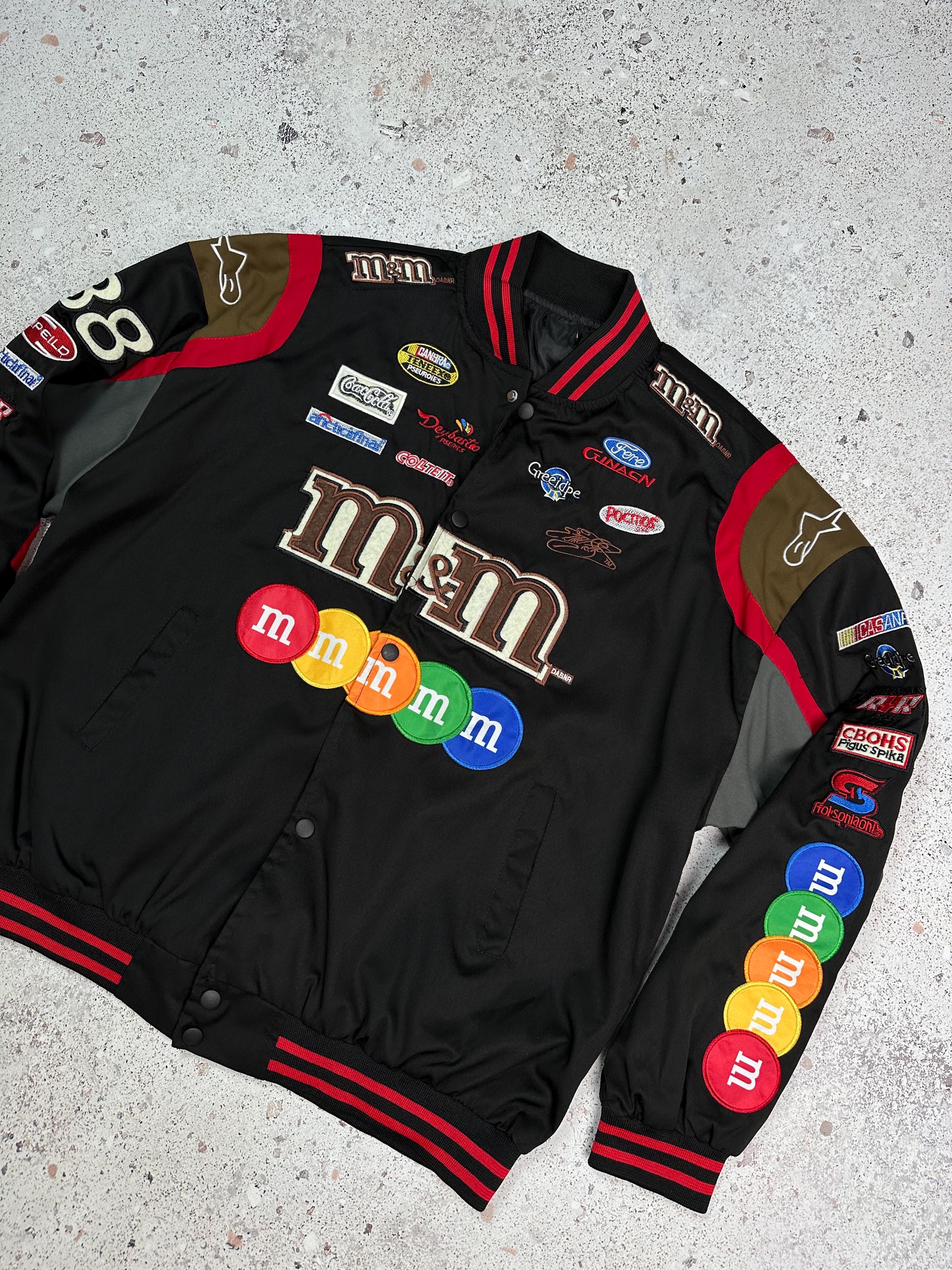 M&m's Racing Jacket Nascar Y2K F1 Moto Bomber Men Black L - Etsy
