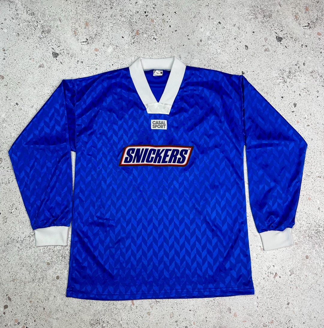 1994 Snickers Soccer Jersey Vintage #11 Men M Blue Football Kit - Etsy