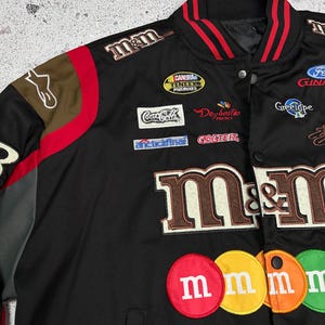 M&m's Racing Jacket Nascar Y2K F1 Moto Bomber Men Black L - Etsy