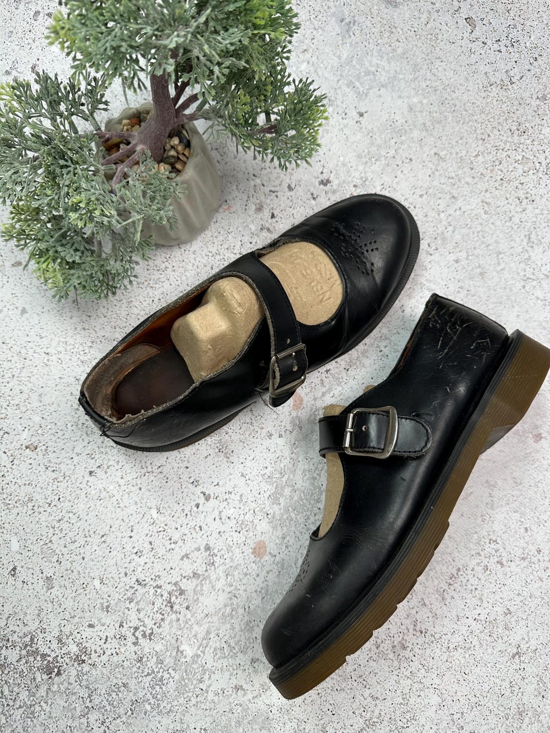 Vintage 90s Dr Martens Goth Chunky Platform Leather Mules 10 - Etsy
