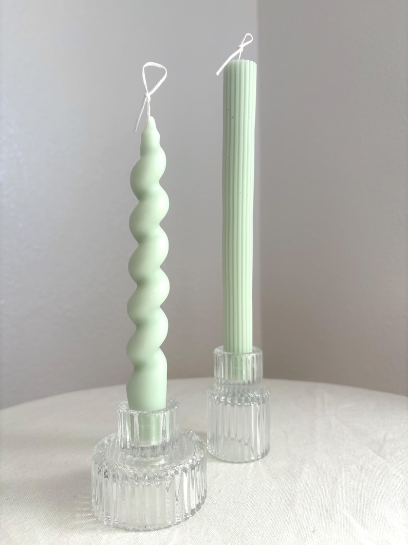 Macaron Twist Taper Candle Set - Colorful Spiral Candles for Home Decor ...