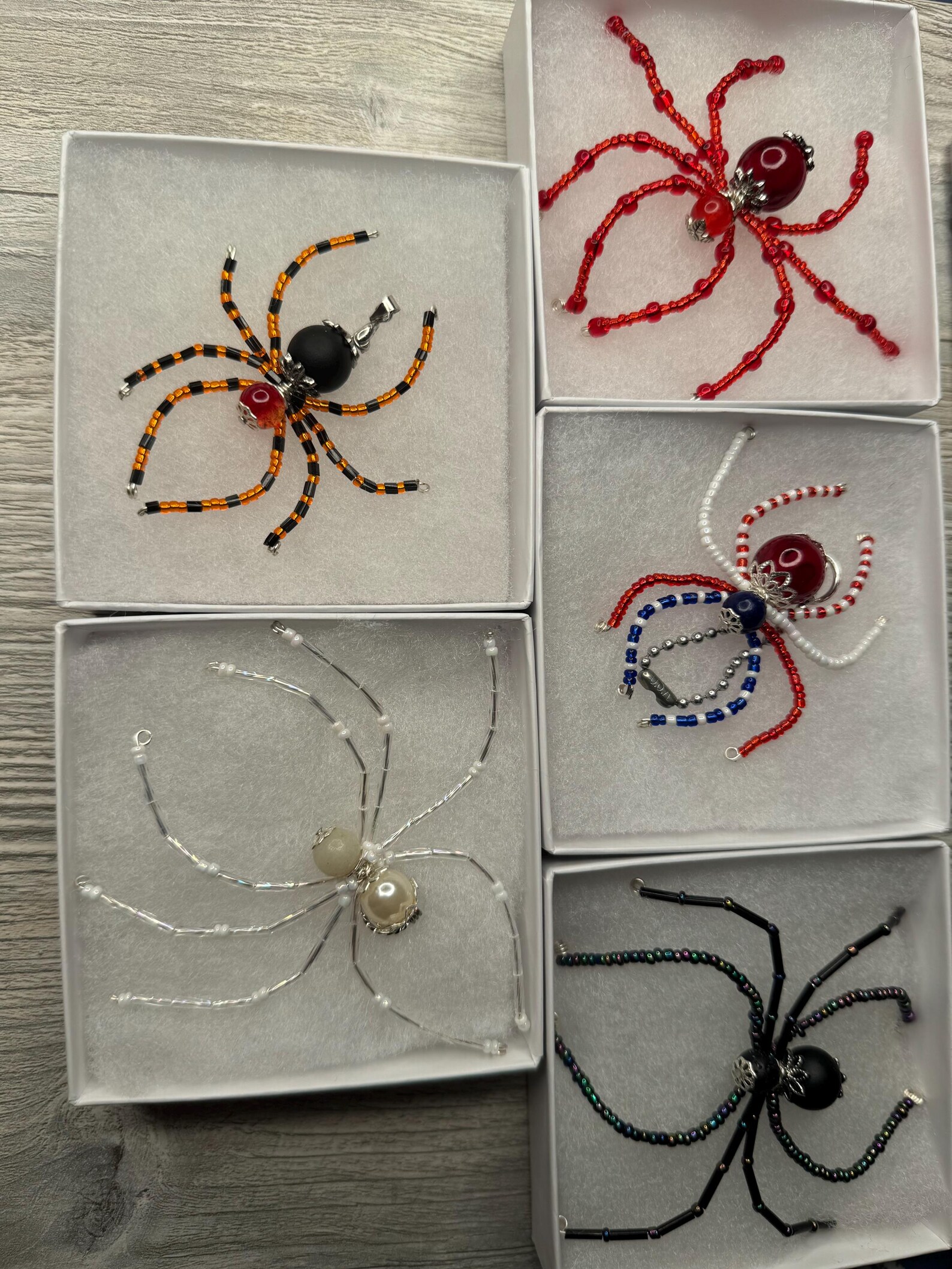 Beaded Spiders / Christmas Spiders / Beaded Jewelry - Etsy