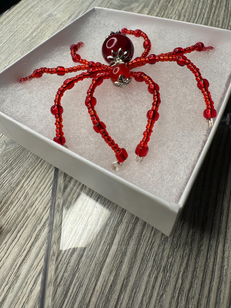 Beaded Spiders / Christmas Spiders / Beaded Jewelry - Etsy