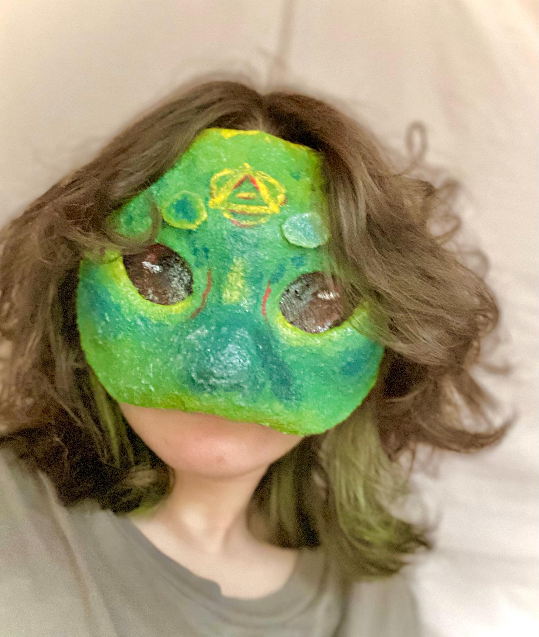 Emmet - Green Cosplay Mask - Therian, Snake, Mystical, Animal Mask ...