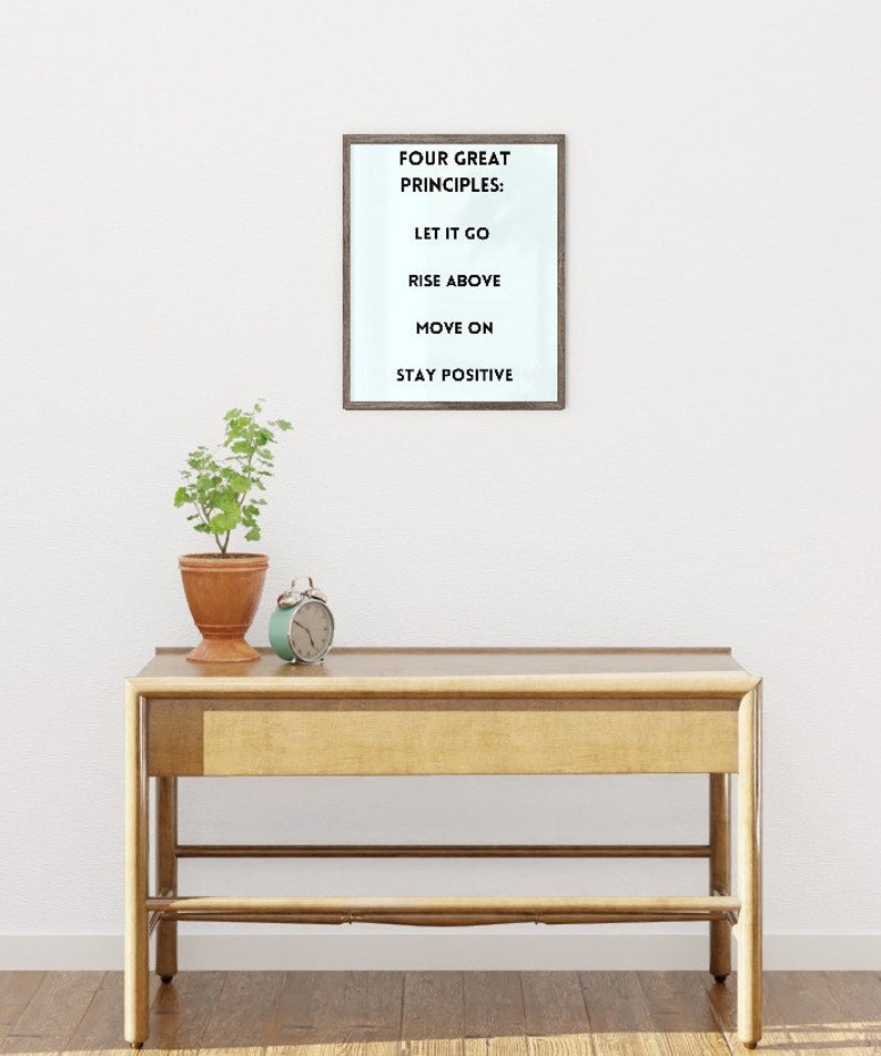 Printable Wall Art, Principles, Inspirational Quote, Motivational Art ...