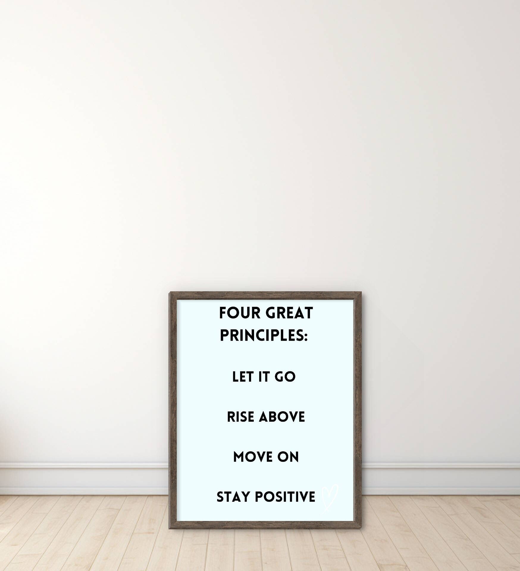 Printable Wall Art, Principles, Inspirational Quote, Motivational Art ...