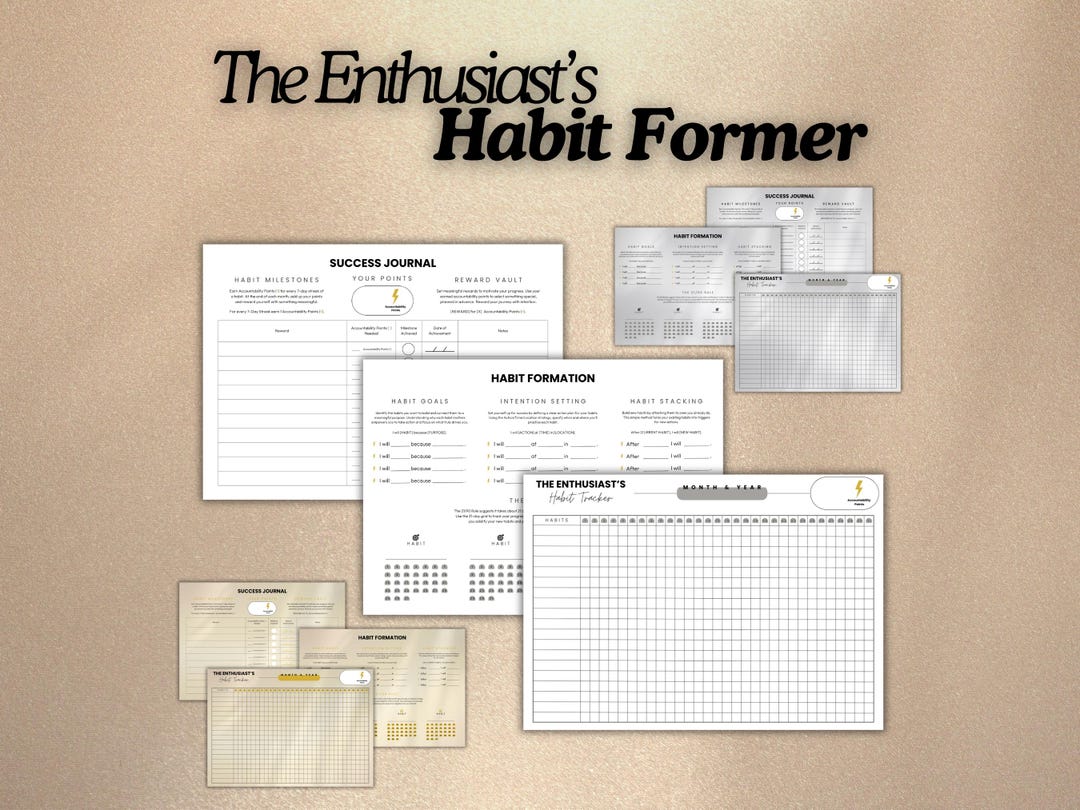 Printable Habit Tracker | 30 Day Habit Challenge, Digital Habit Former ...