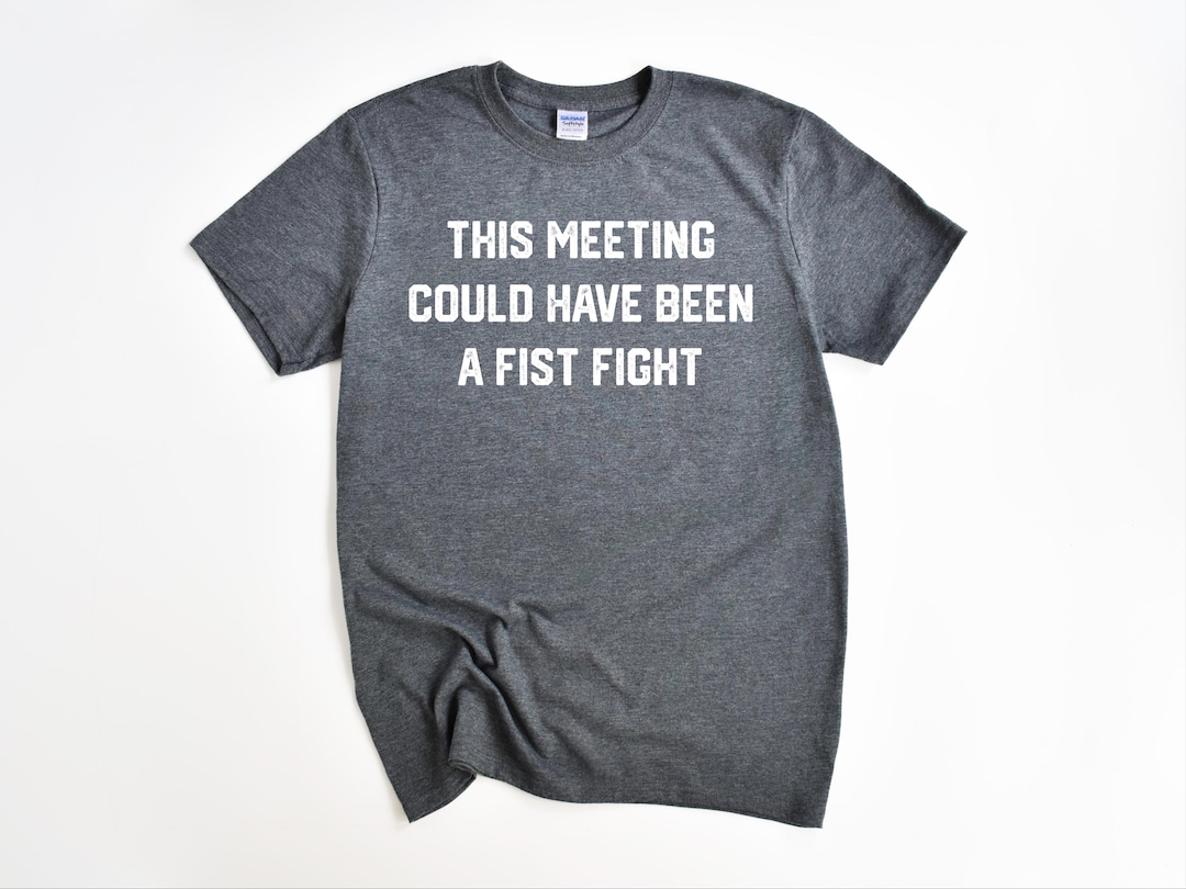 This Meeting Could Have Been a Fist Fight, Sarcastic Shirt, Funny Meet ...