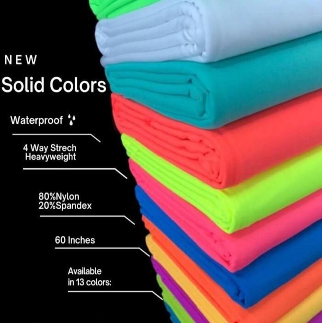 Spandex Solid Color Neon Colors I 4-way Full Stretch I Fabric 60" Width ...
