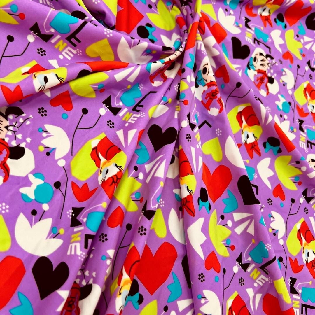 Animated Character Print 4-way Stretch Print Nylon Spandex Fabric 60 ...