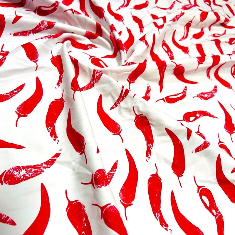 Chili Pepper Fabric - Etsy