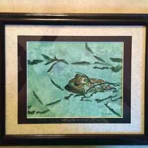Summer Pond Frog, an Original Watercolor Painting, 9" X 12" of a Frog ...