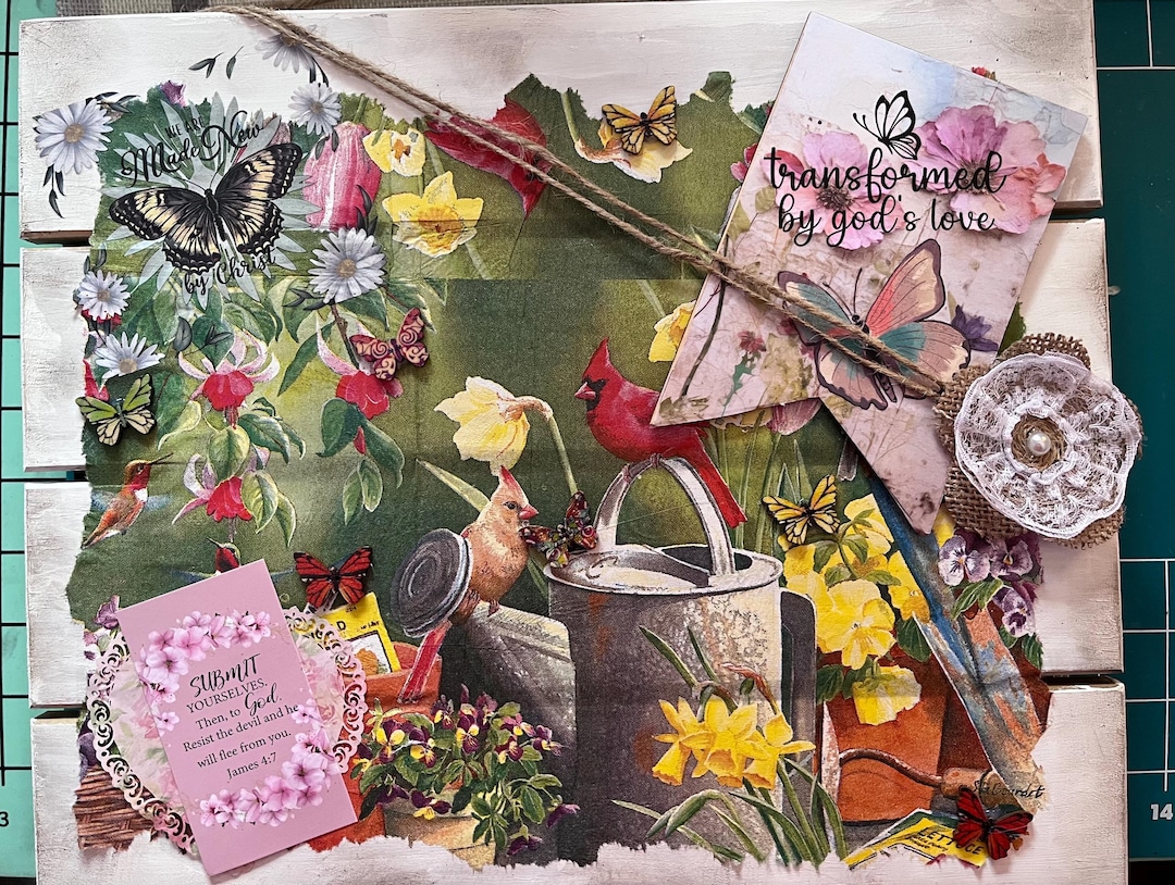 Cardinal Meadow Farmhouse Pallet Porch Sign 13” X 11”| Angels Are Near ...