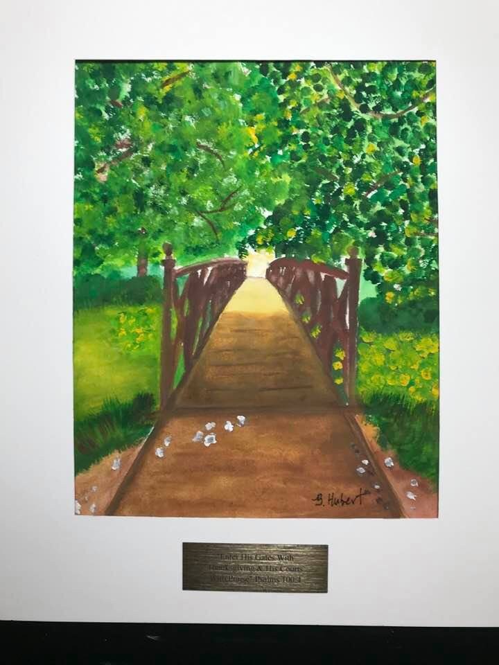 Enter His Gates With Thanksgiving and Praise, Original 12 X 9 ...