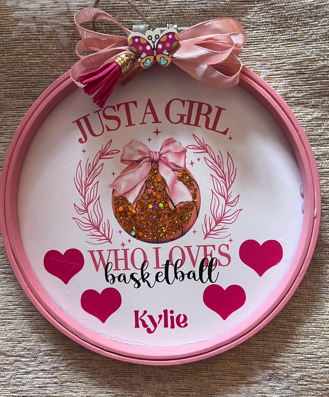Custom Basketball Mom Hoop 8” Circle| Unique Basketball Mom Gift| Wall ...